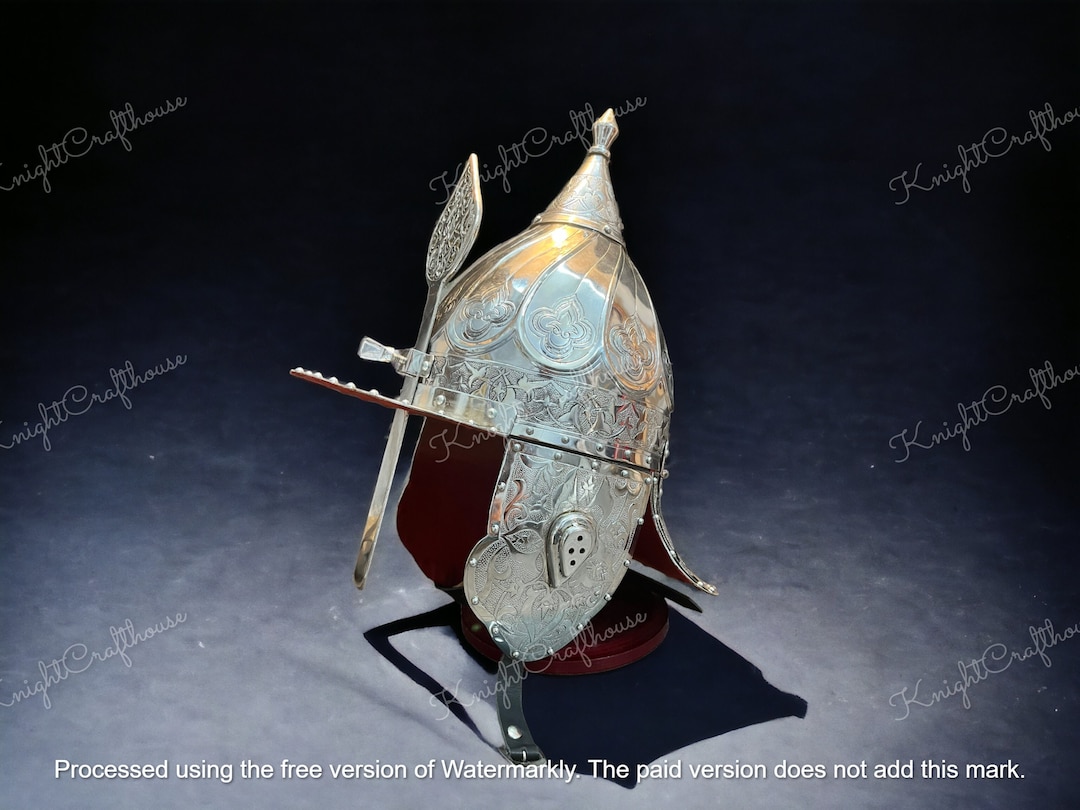Medieval Steel Ottoman Helmet Arabic Islamic Roman Knight Visor SCA ...
