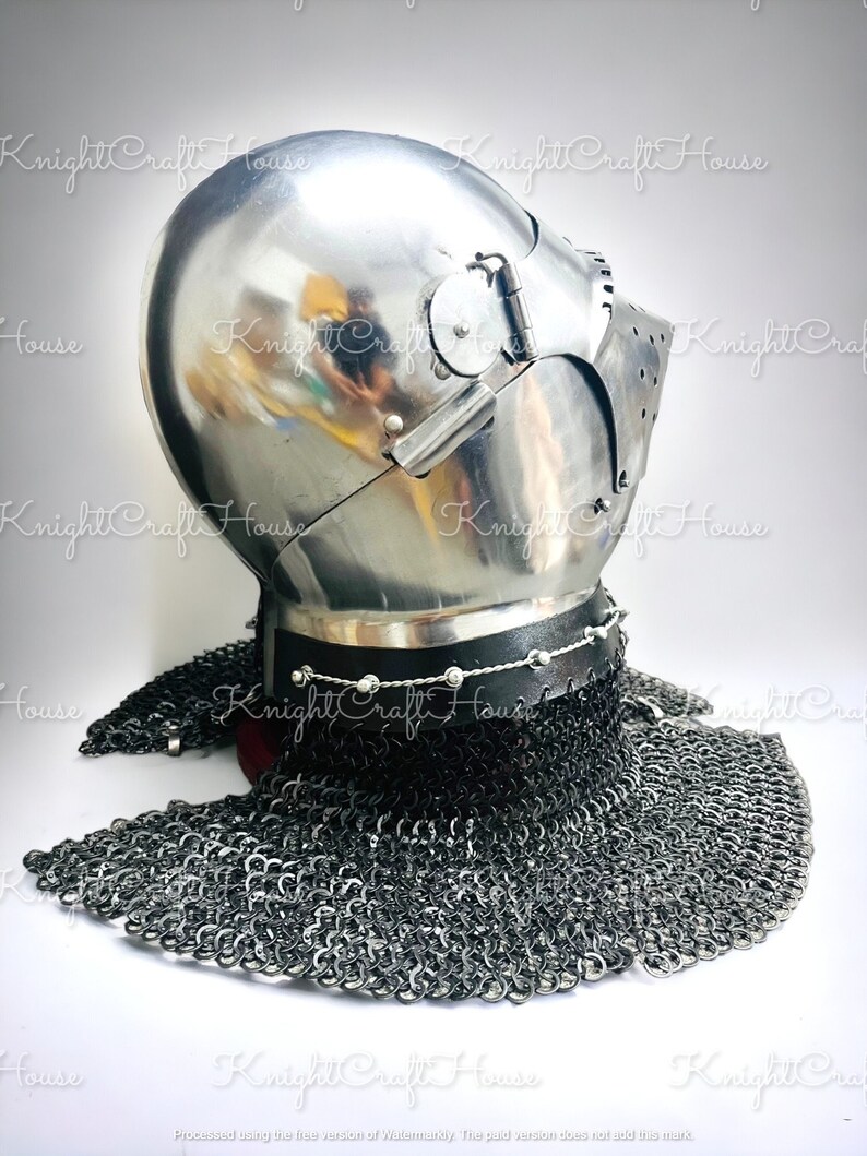 Medieval Bascinet Pig Face Helmet: 16 Gauge Steel Knight Armor - Etsy