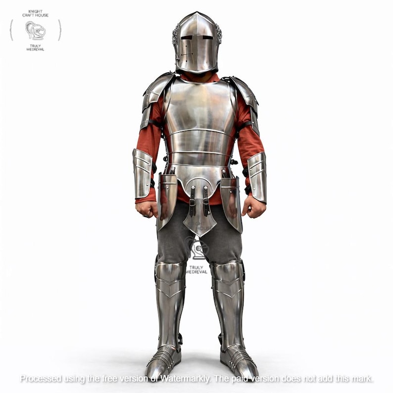 Medieval Knight Full Body Armor Suit – Steel Barbuta Reenactment LARP ...