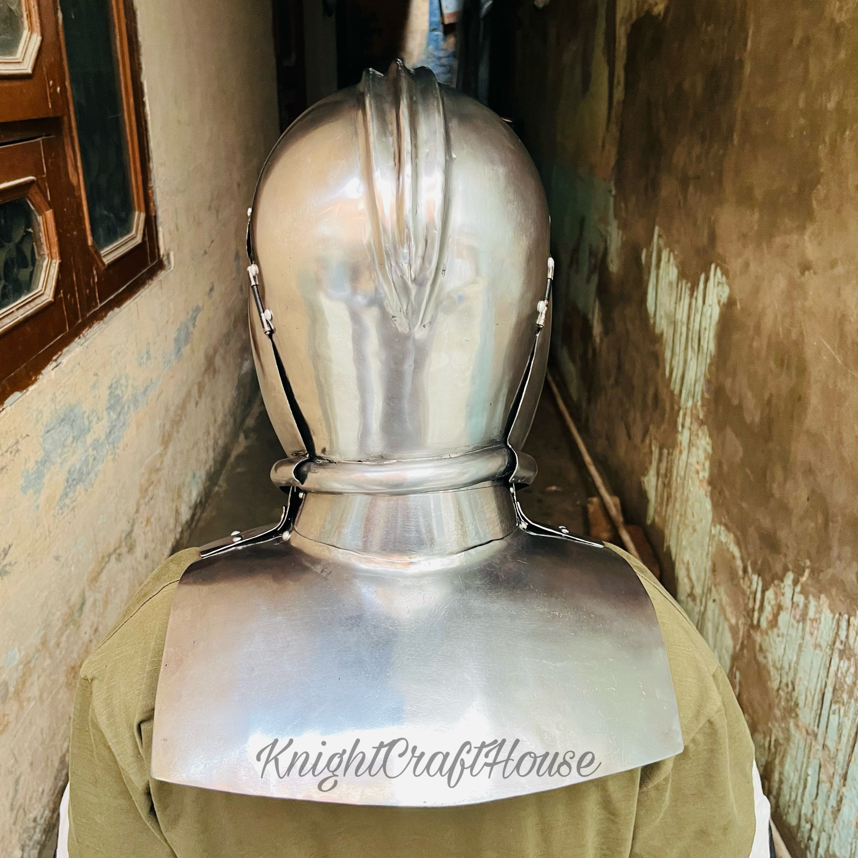 Medieval Helmet Steel Mask Helmet With Gorget medieval SCA - Etsy