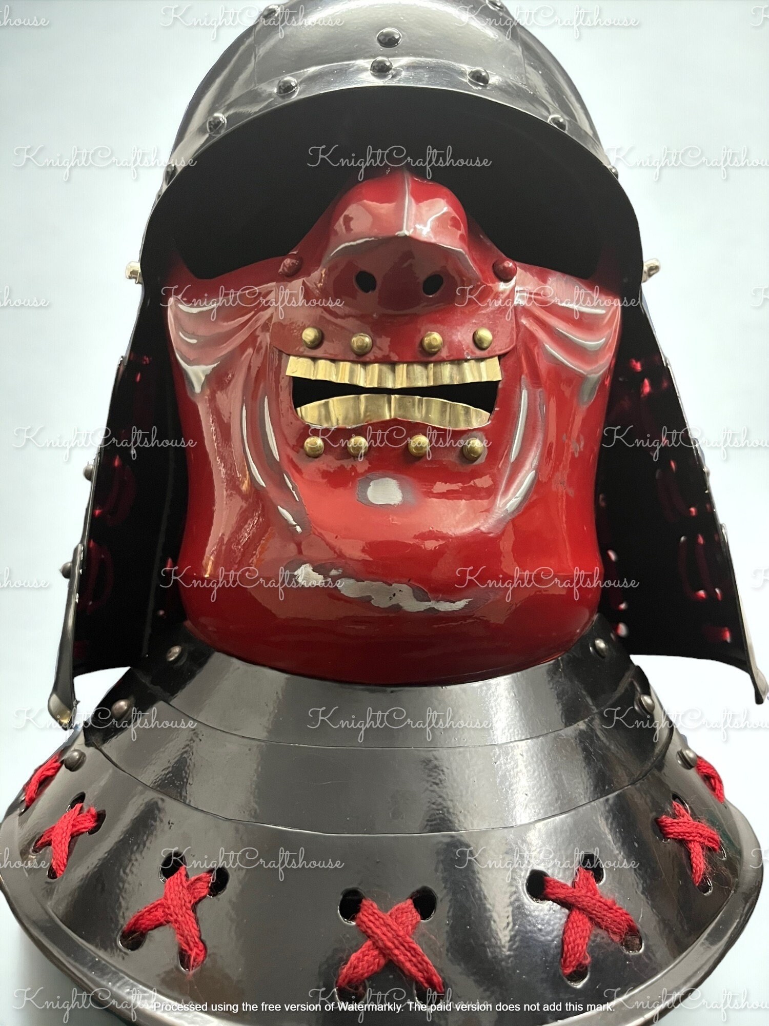 Medieval Samurai Helmet Knight SCA LARP Armor Cosplay Steel Face Visor ...