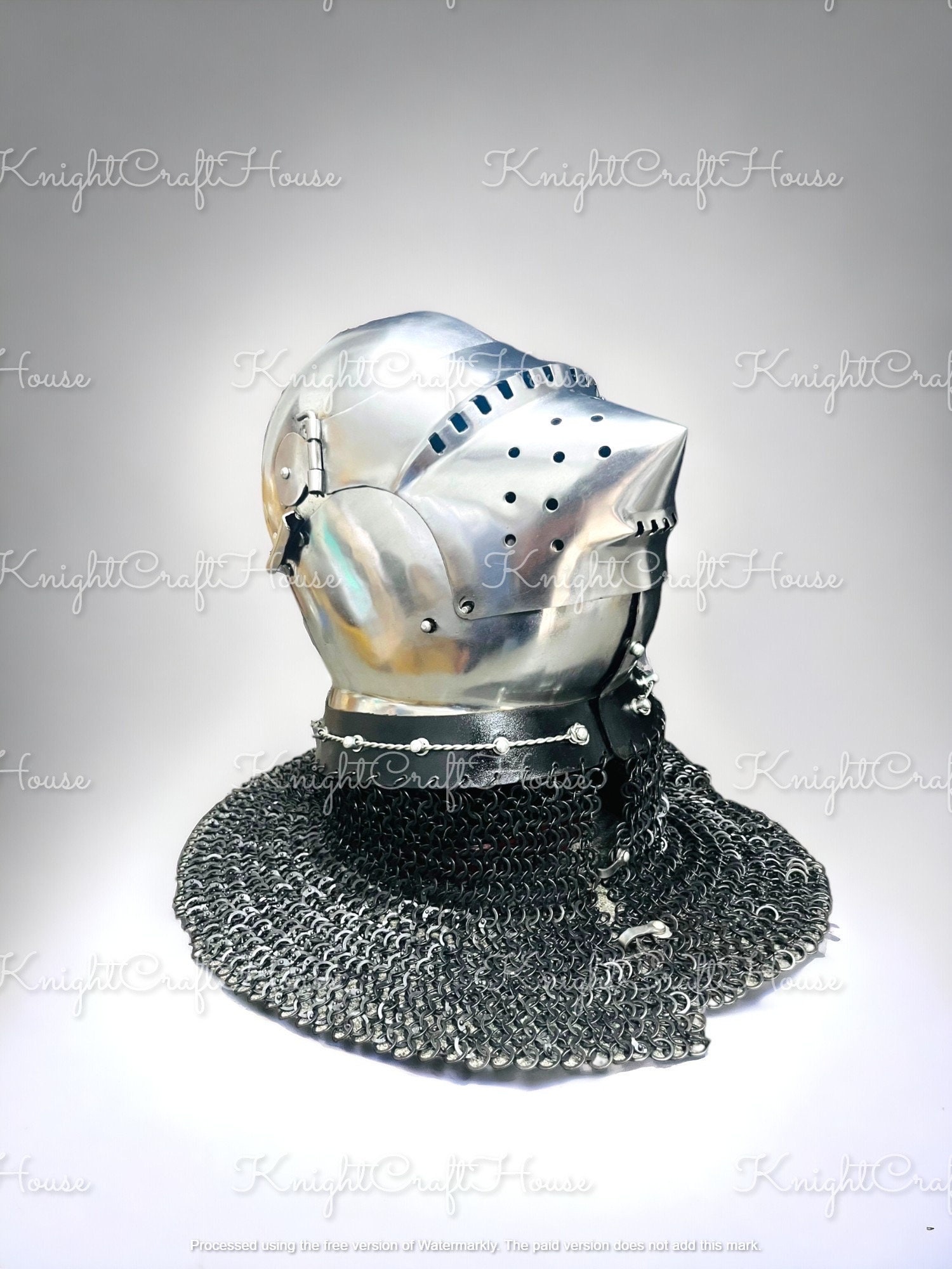 Medieval Houndskull Bascinet Helmet | Medieval Pig Face Helmet | Medieval SCA LARP Ripted ...
