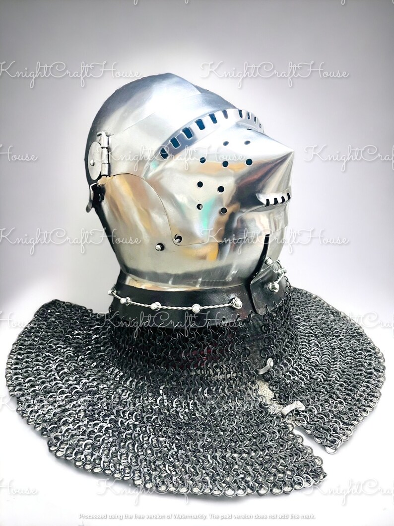 Medieval Houndskull Bascinet Helmet | Medieval Pig Face Helmet | Medieval SCA LARP Ripted ...