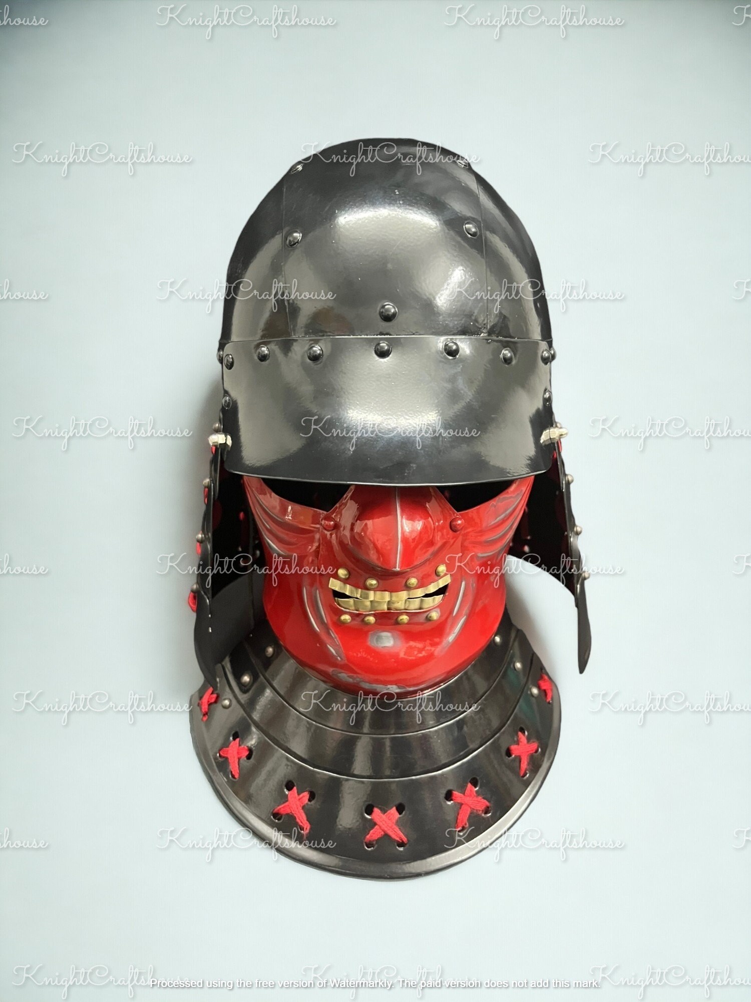 Medieval Samurai Helmet Knight SCA LARP Armor Cosplay Steel Face Visor ...