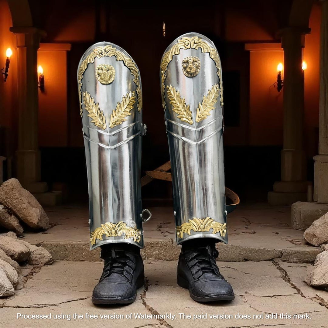 Medieval Roman Greaves – Gladiator Leg Armor Guard Set for LARP, SCA ...