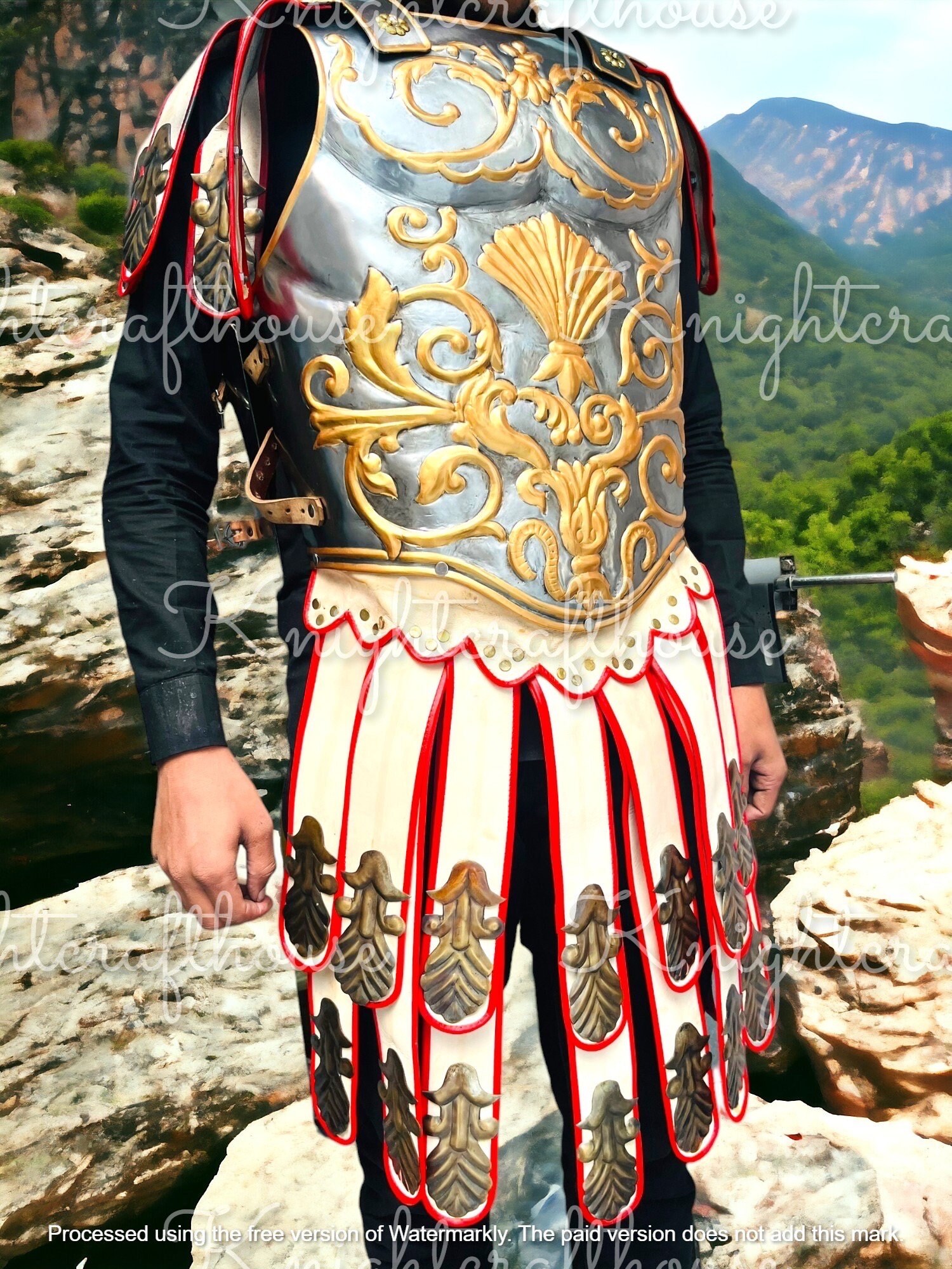 Handmade Roman Muscle Armor Cuirass: Steel Gladiator Cosplay ...