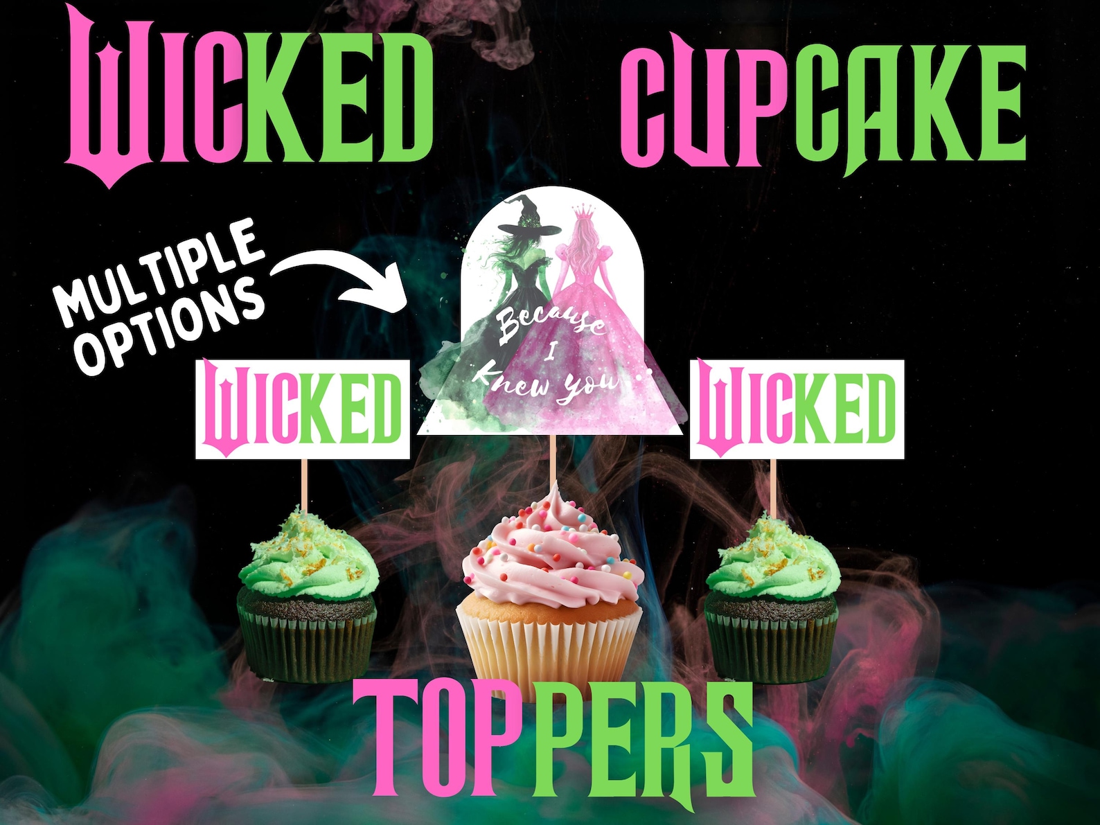 Wicked Cupcake Toppers - Etsy