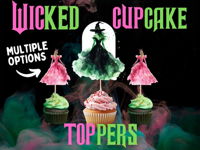 Wicked Cupcake Toppers - Etsy