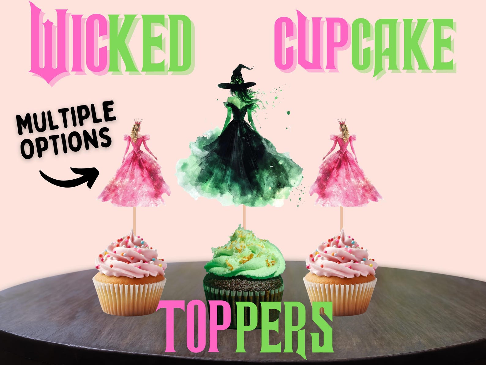 Wicked Cupcake Toppers - Etsy