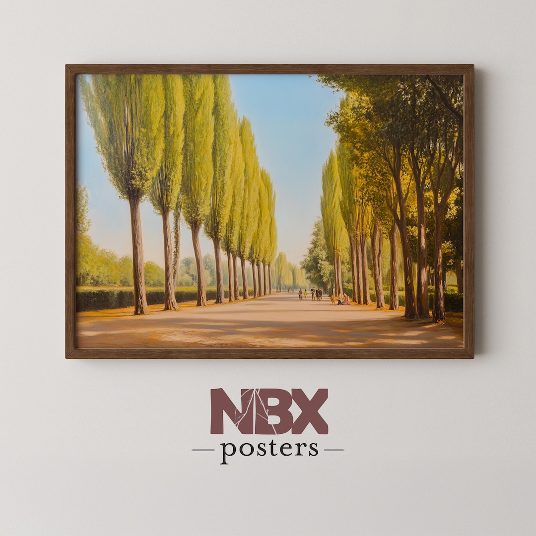 Tree-lined Avenue Printable Wall Art – Grand Promenade, Sunlit ...
