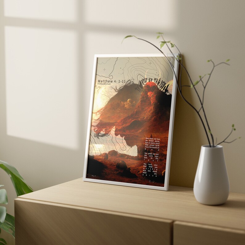 Tempted by the Devil Wall Art Print, Digital Download Poster, Bible ...