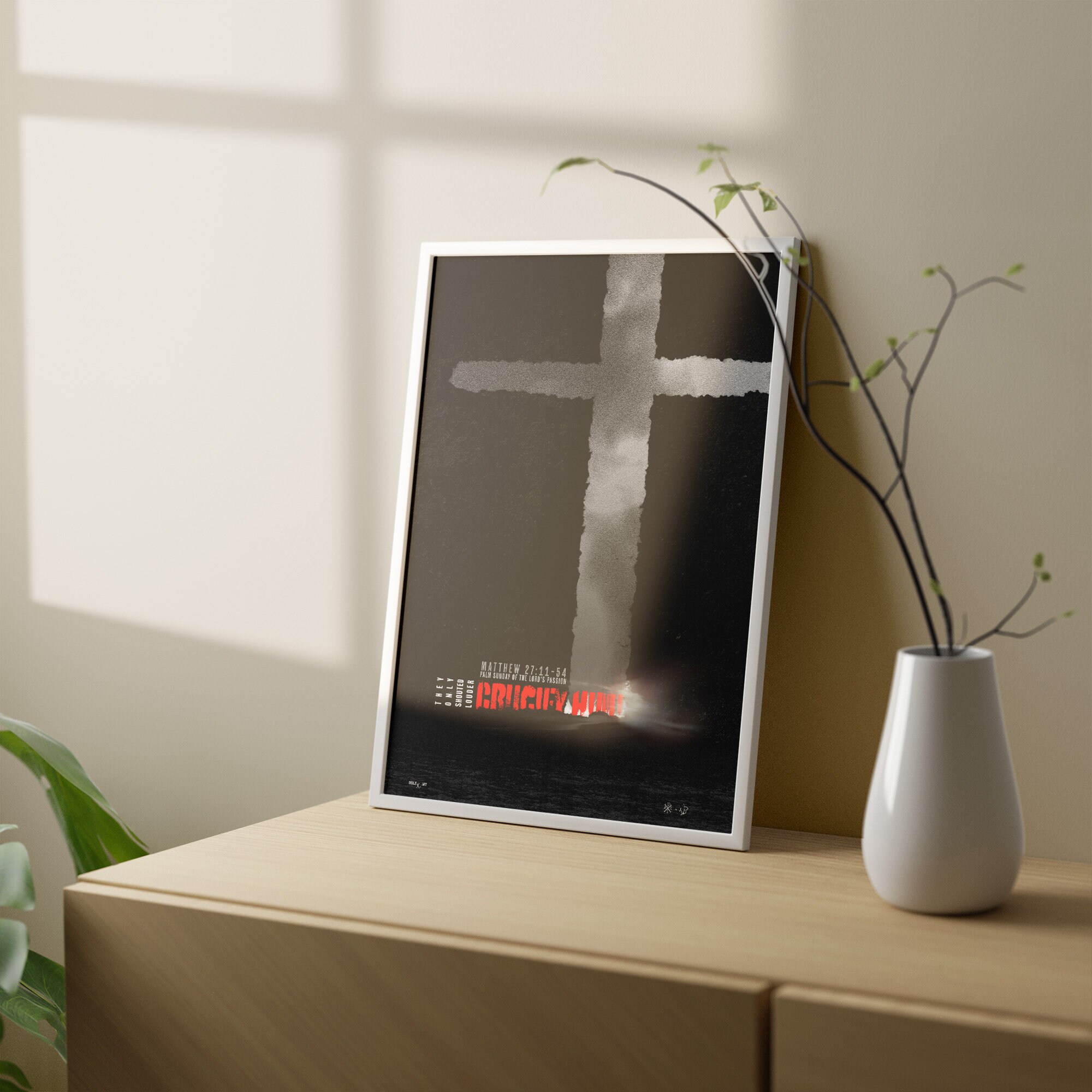 Crucify Him Printable Digital Download, Christian Art, Bible Art ...