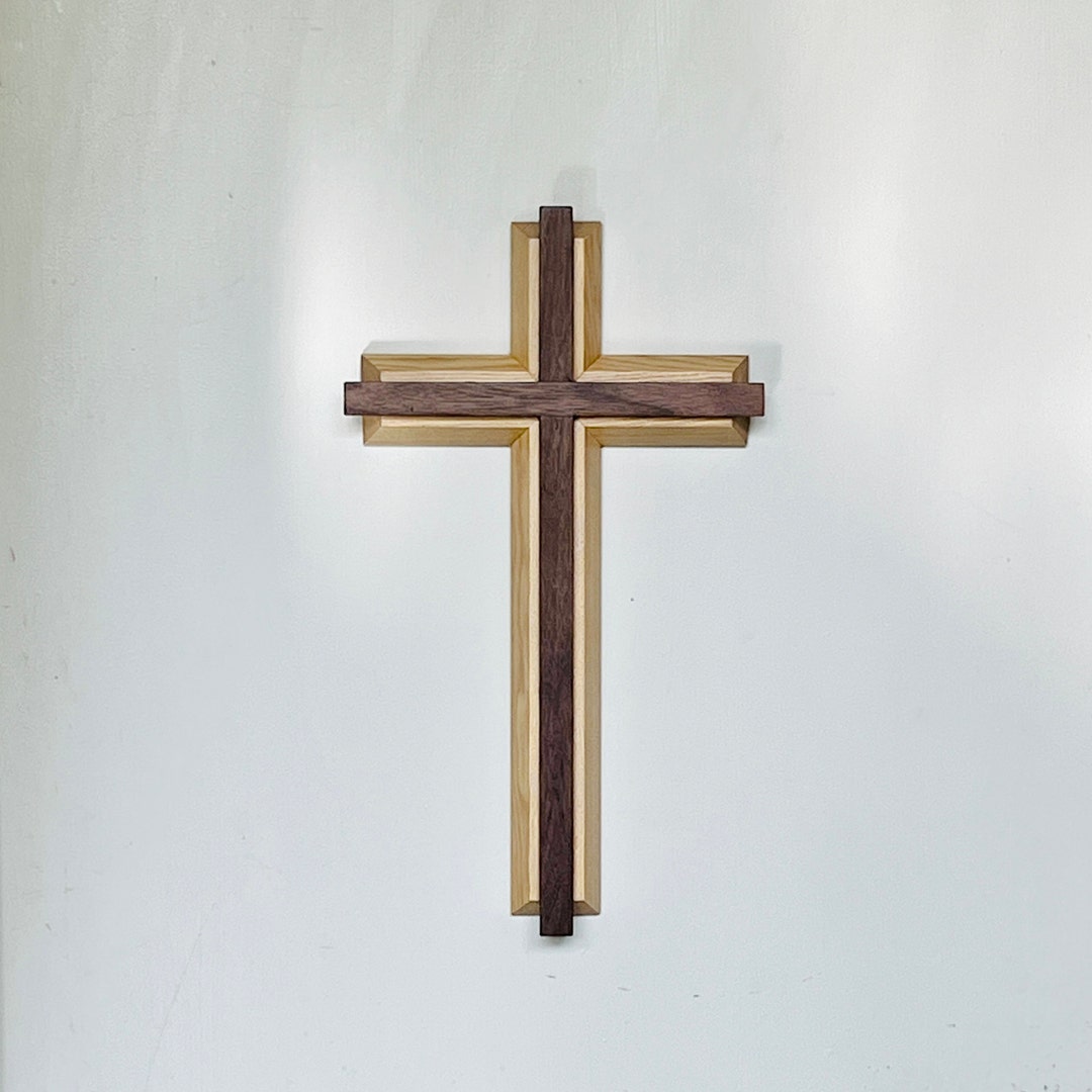 Hand Crafted Black Walnut on Ash Cross - Etsy