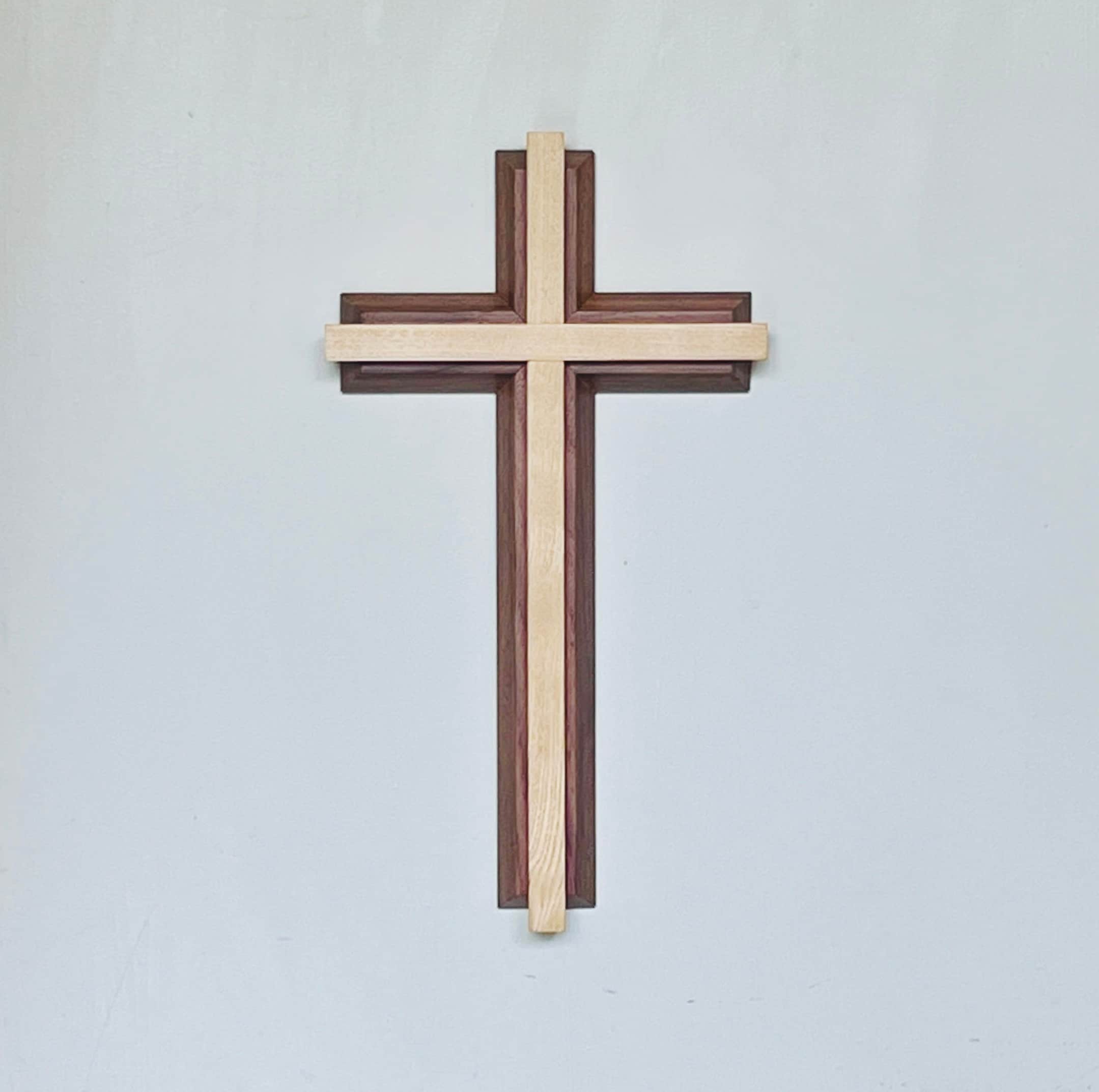 Hand Crafted Ash on Black Walnut Cross, 16 X 10 - Etsy