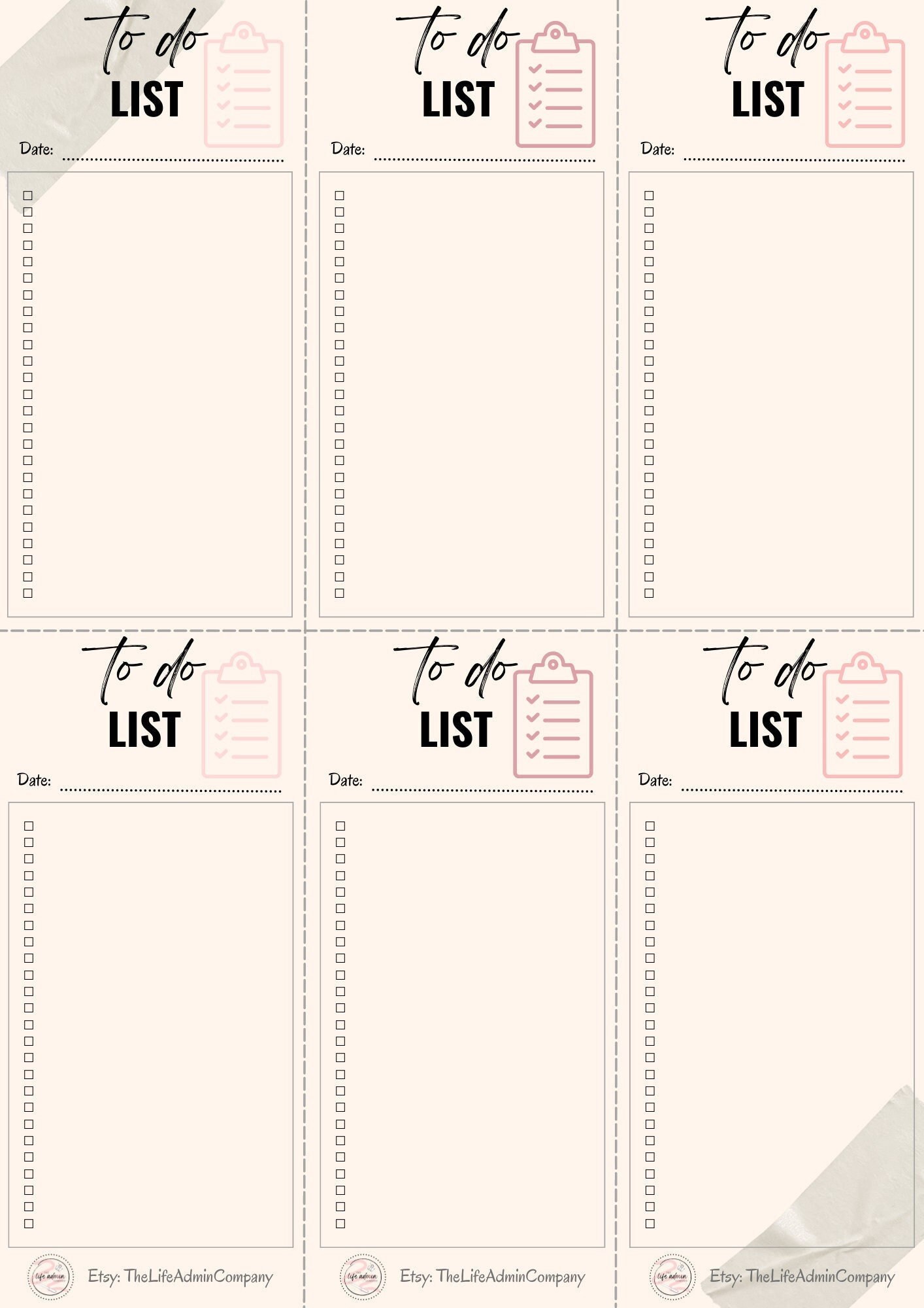 To Do List, Tracker, Organisation, Planner, Diary, Instant Printable ...