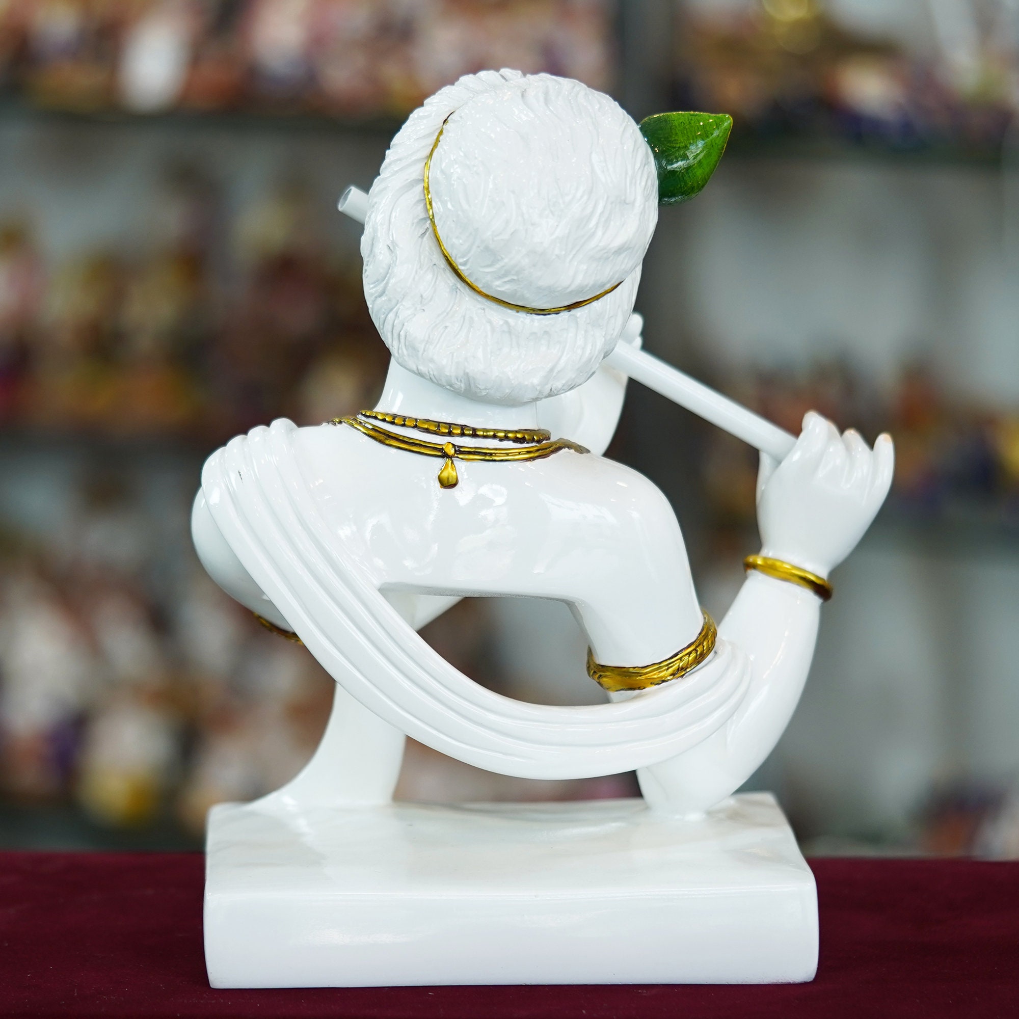 Ethereal Marble Krishna Idol: Divine Melodies Engraved in - Etsy