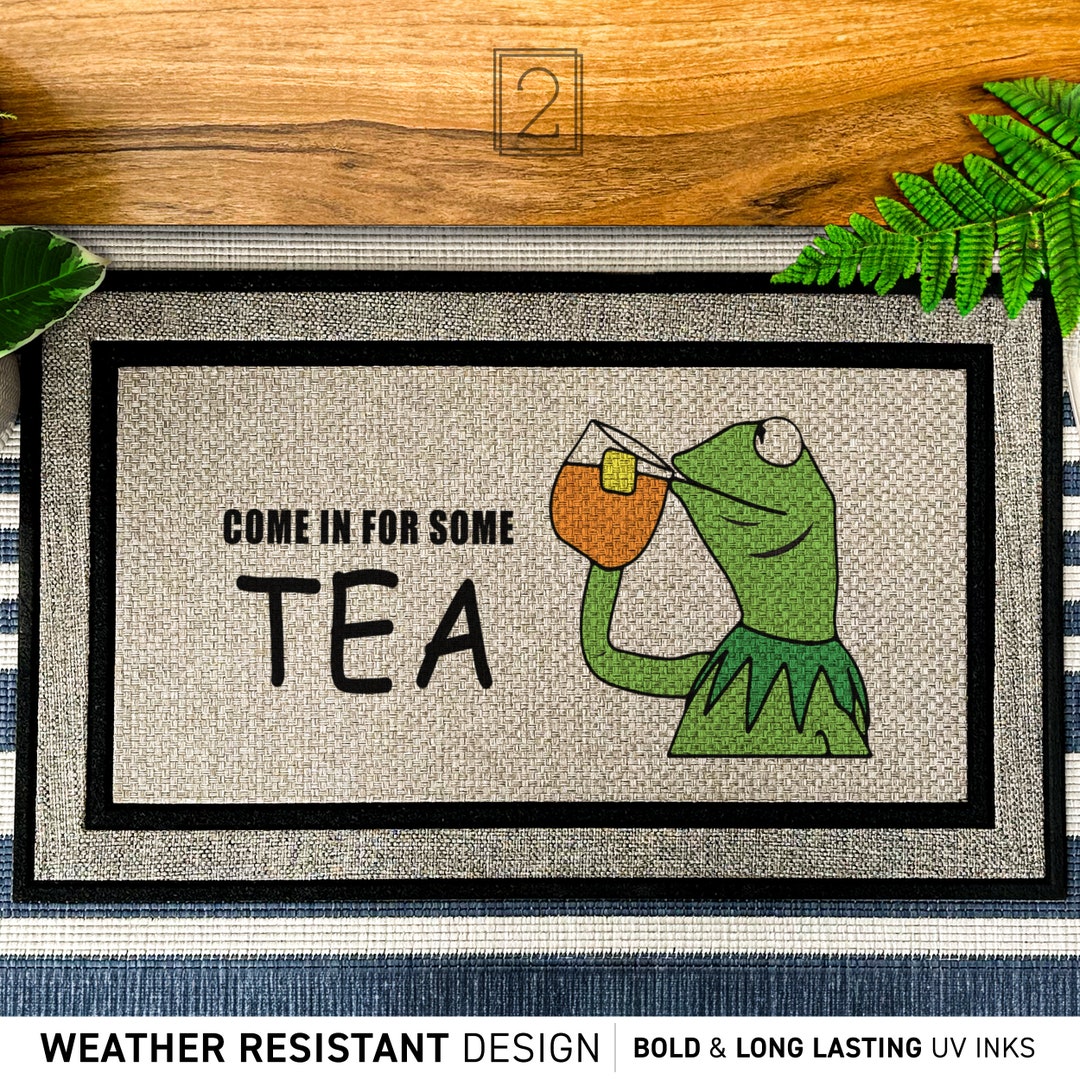 Come in for Some Tea, Kermit the Frog, the Muppets, Funny Doormat, Tea ...