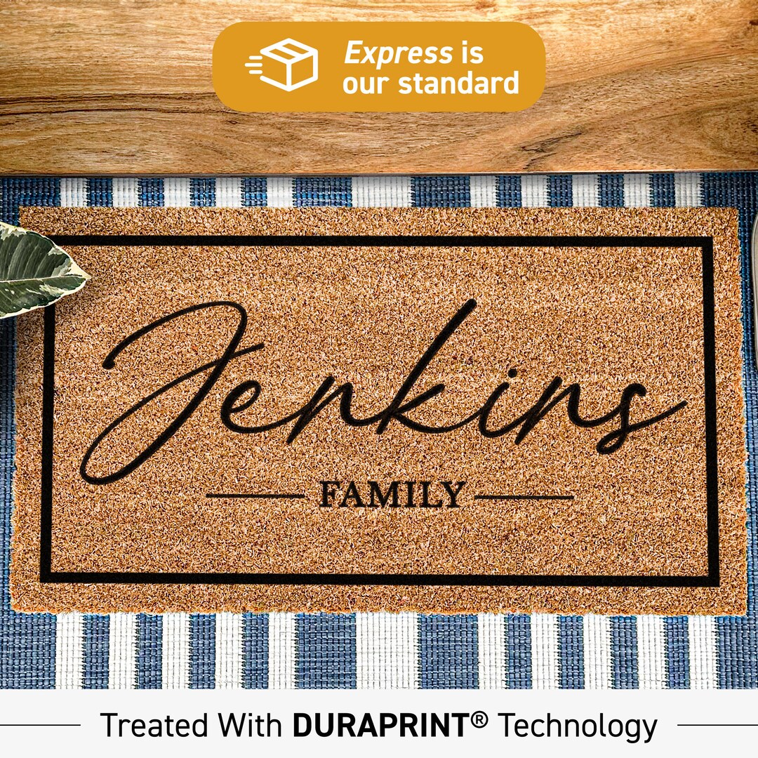 Custom Doormat, Welcome Family Customizable Rug, Doormat Cute, Custom ...