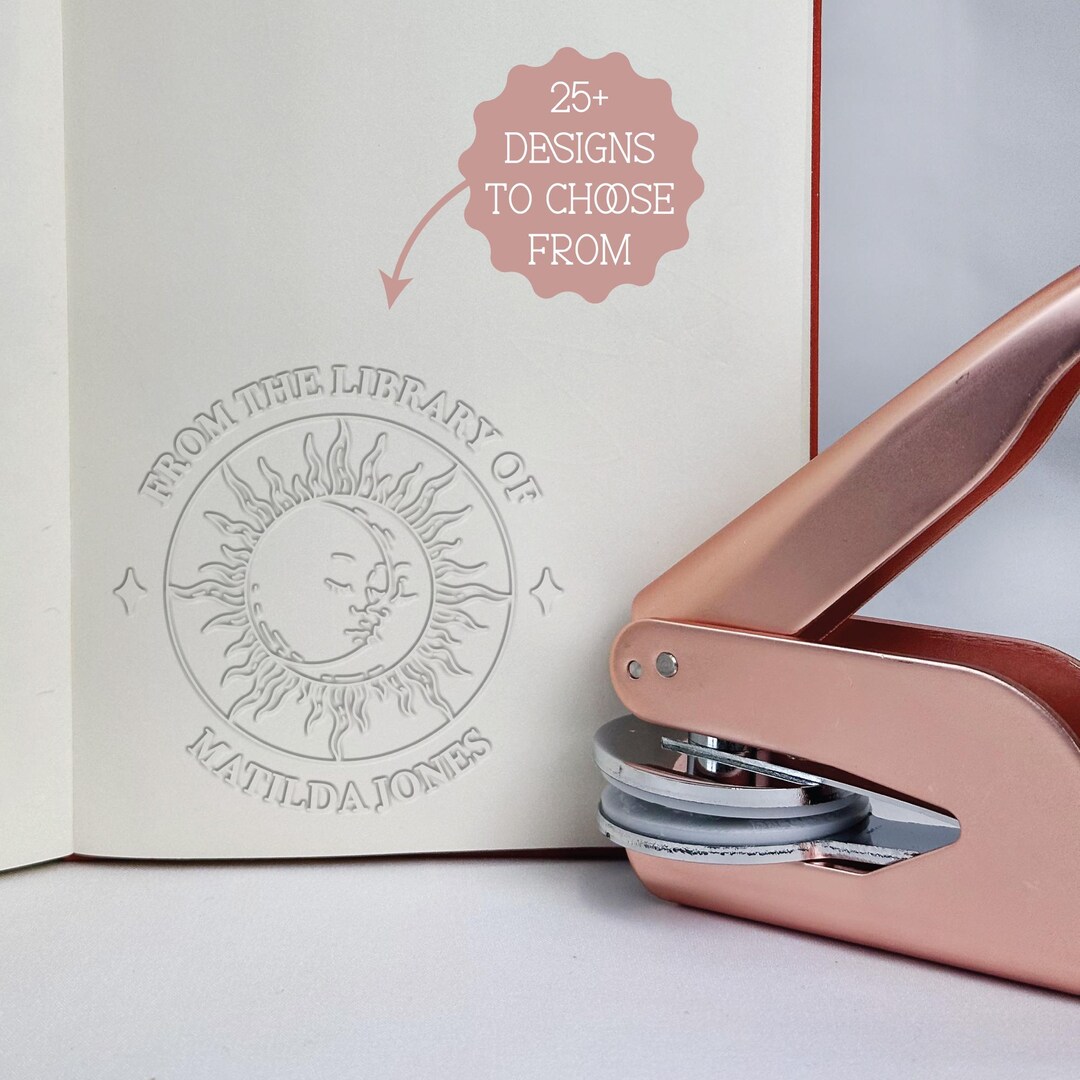 Personalized Book Embosser to Stamp Your Books With, Custom Book Lover ...
