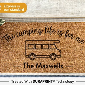 Personalized Camping Family Name Doormat, Custom Camper Doormat, CRV ...