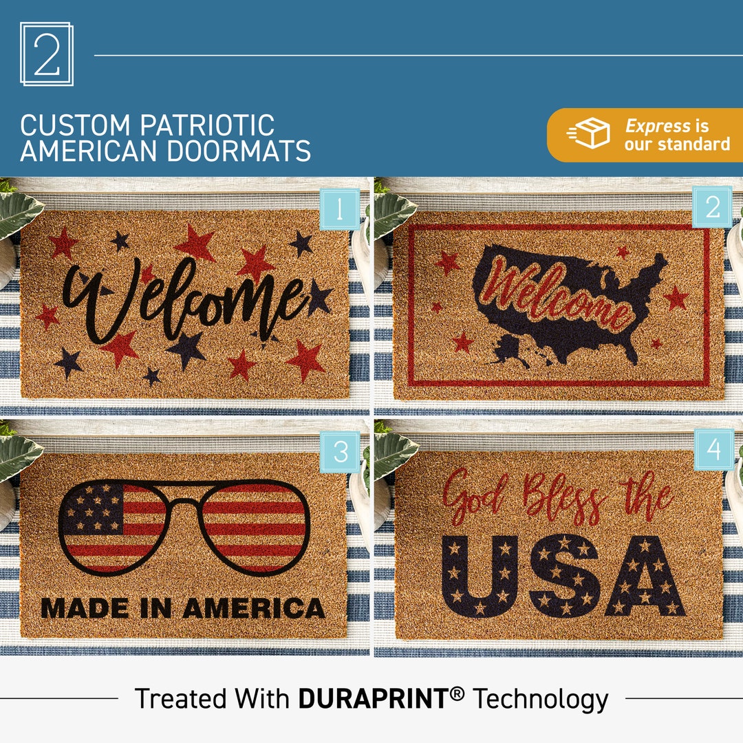Add A Touch of American Patriotism to Your Home With These Doormats ...