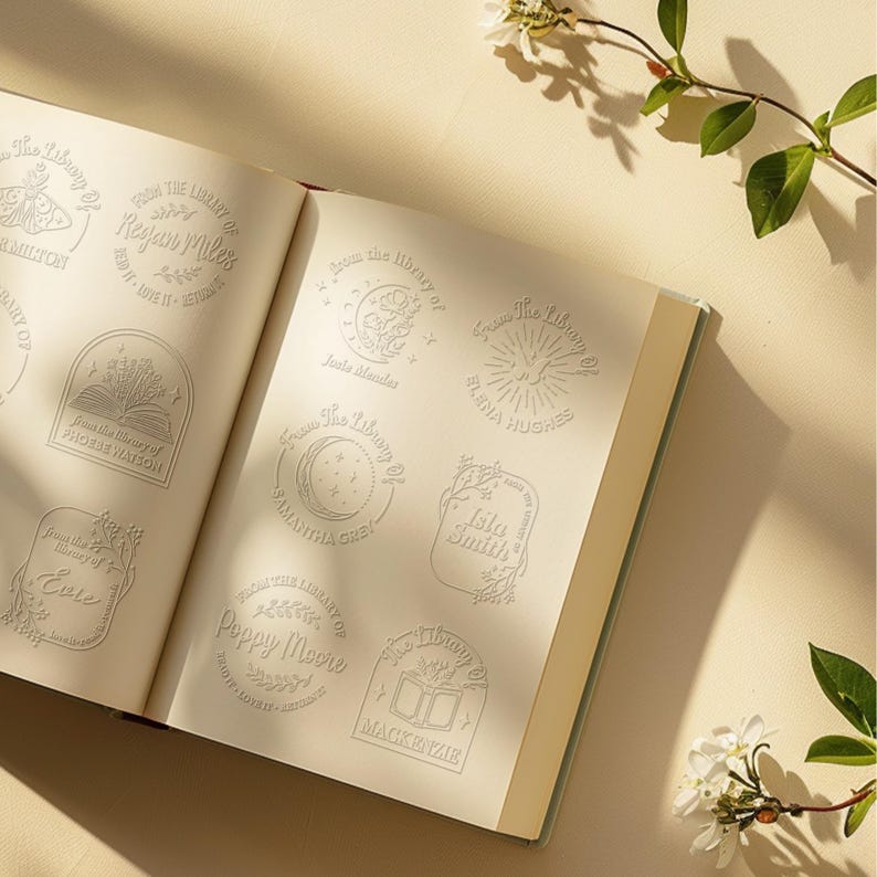 Collection of Best Selling Custom Book Embossers, Embosser Stamps, Book ...