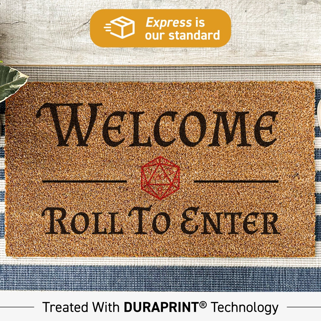 Custom Doormat, Dungeons & Dragons Roll to Enter Doormat, Gifts for Him ...