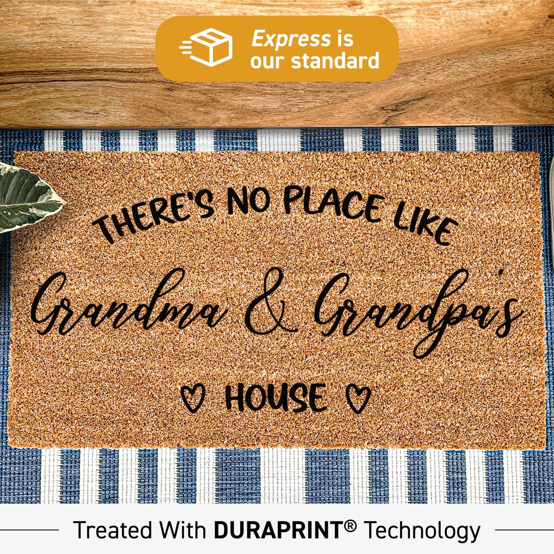 Customized Grandma & Grandpa Doormat, There's No Place Like ...