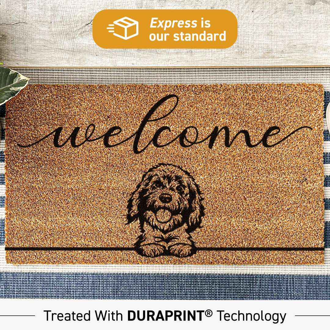 Personalized Dog Gift, Custom Cockapoo Dog Doormat, Personalized ...