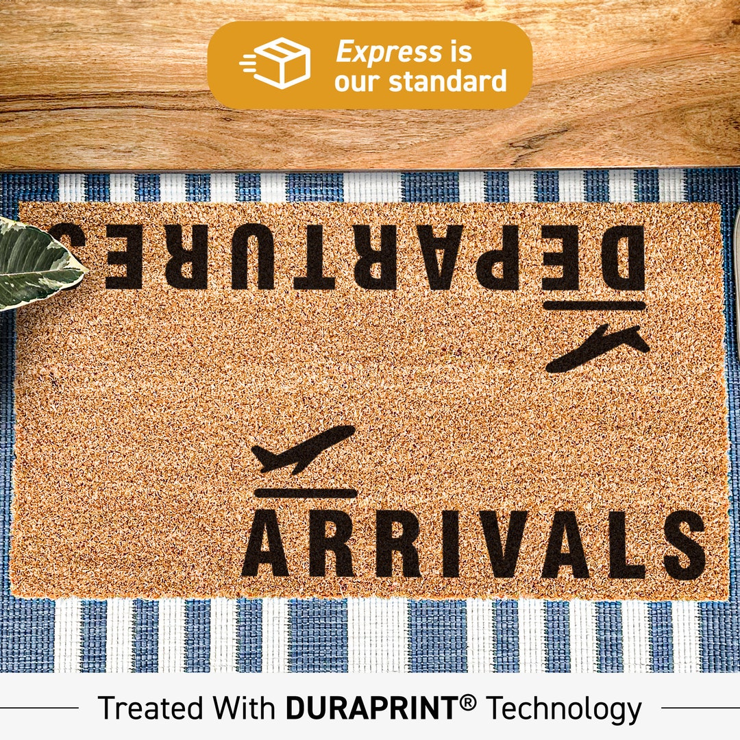 Custom Doormat, Arrivals and Departures Doormat, Arrivals Departures ...