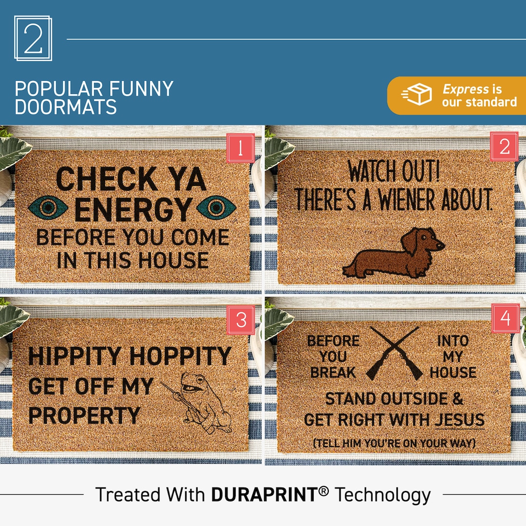 Hilarious Welcome Mat, Funny Coir Doormat With Clever Quote, Quirky and ...