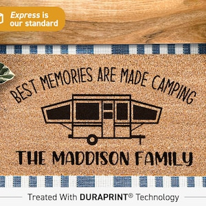 Personalized Camping Family Name Doormat, Custom Camper Doormat, CRV ...