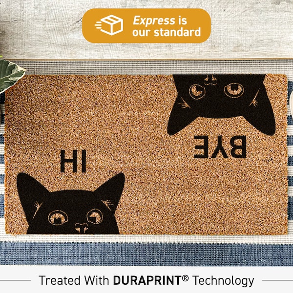 Cat Door Mat - Etsy