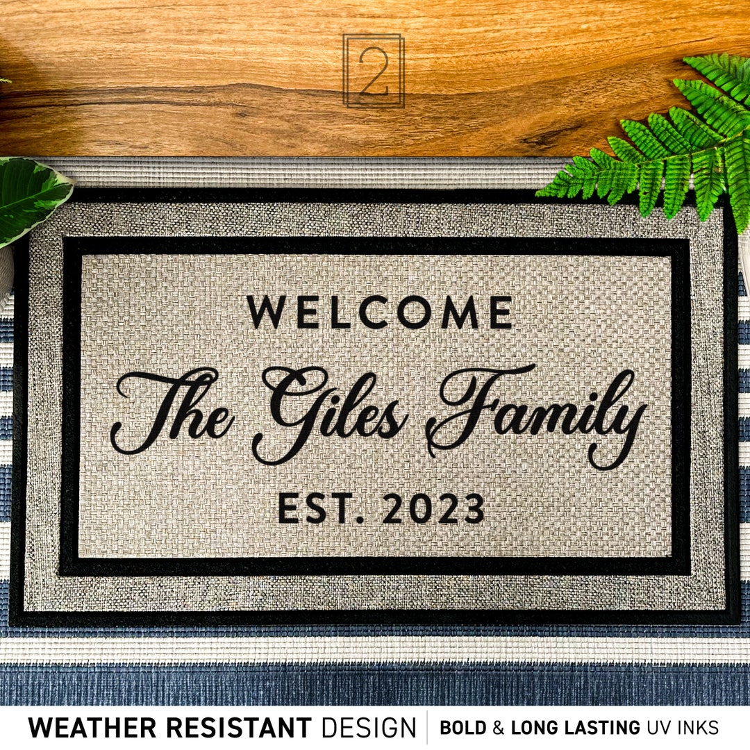 Custom Welcome Mat for Family Home, Perfect Gift for New Homeowners ...