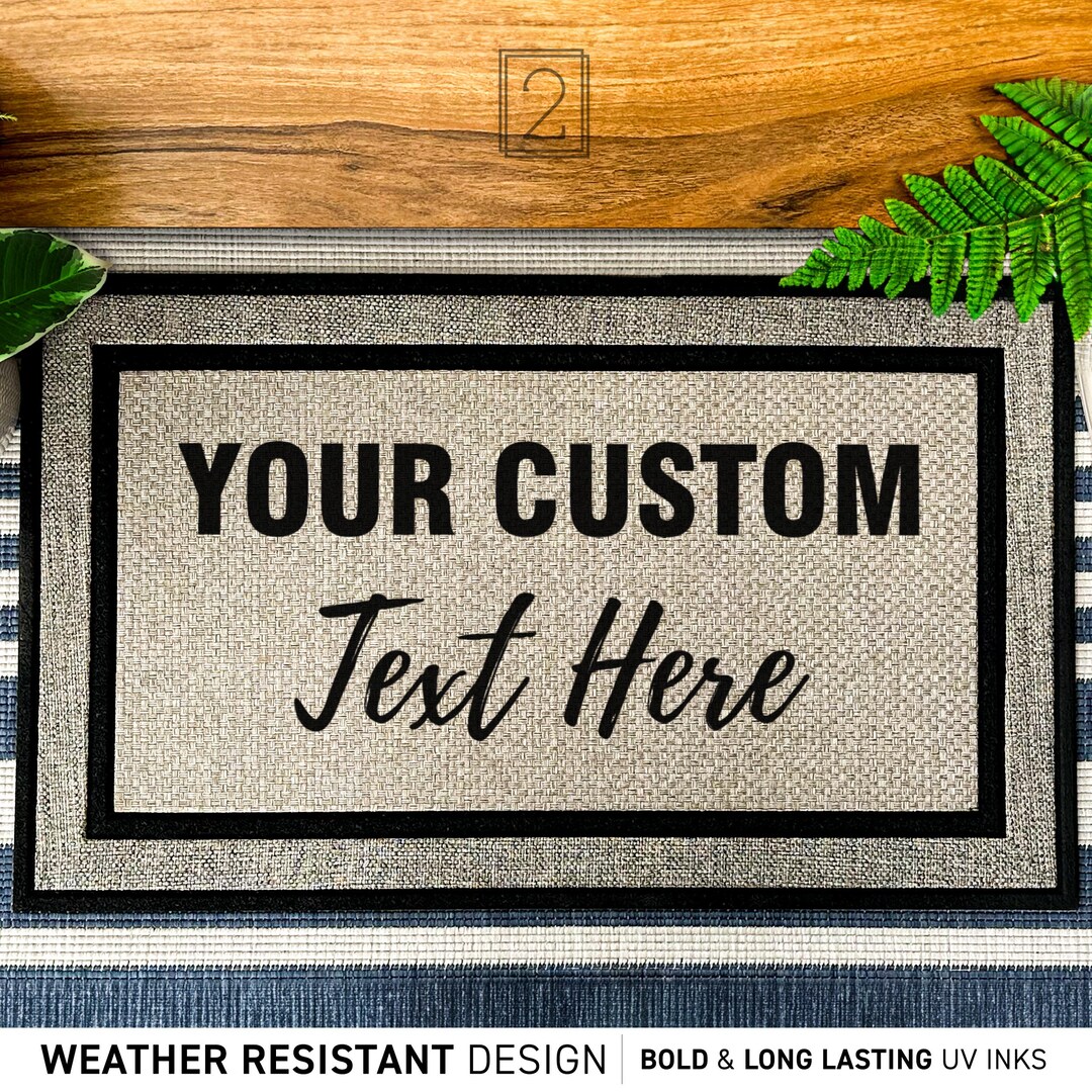 Your Text Here Personalized Door Mat, Custom Doormat, Personalized ...