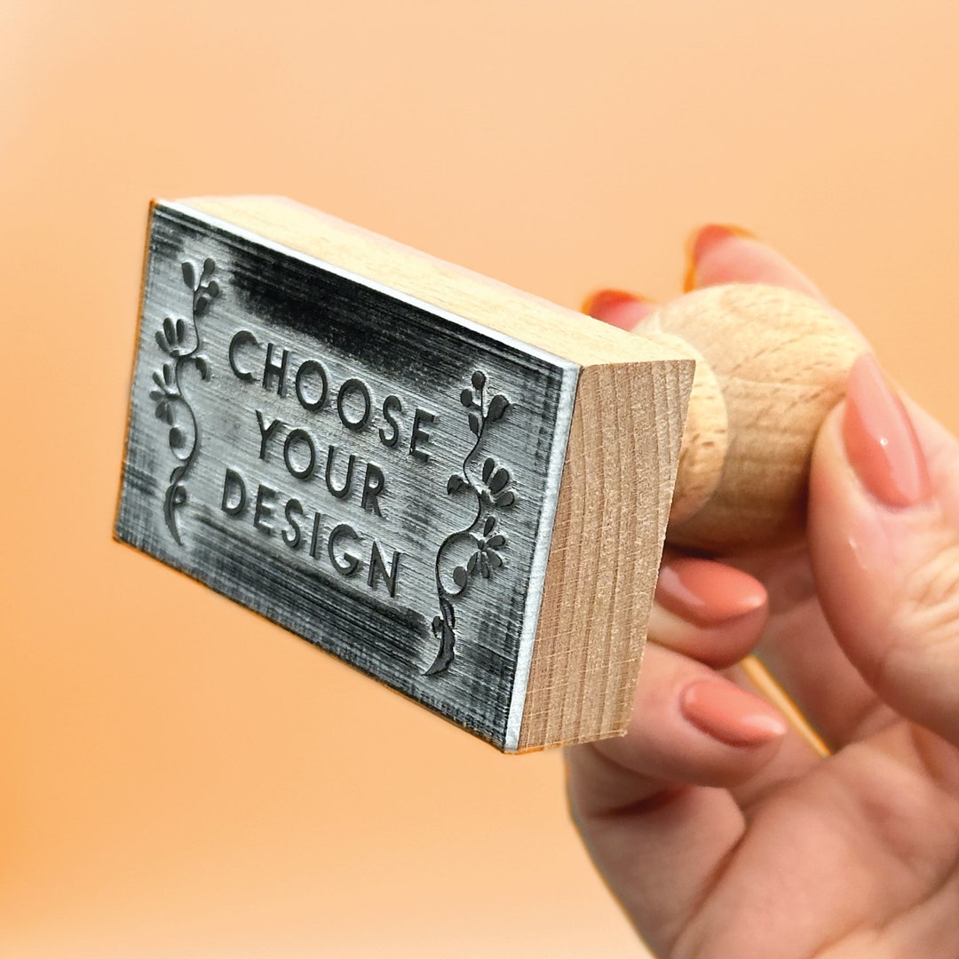 Custom Rectangle Wooden Handheld Book Stamp, Booktok Gift, Customised ...