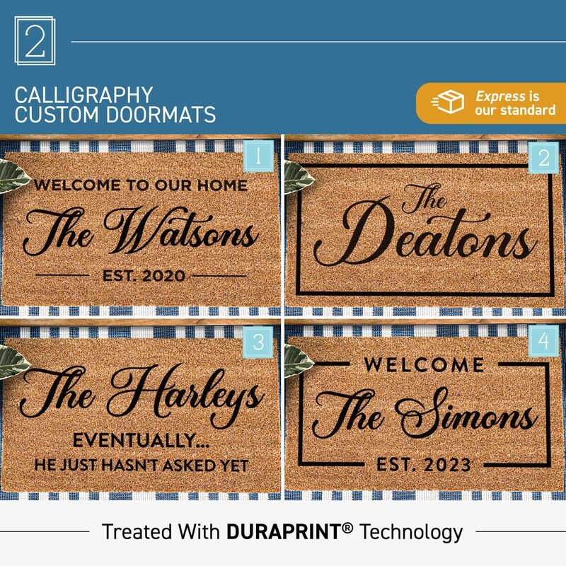 Custom Welcome Mat - Etsy