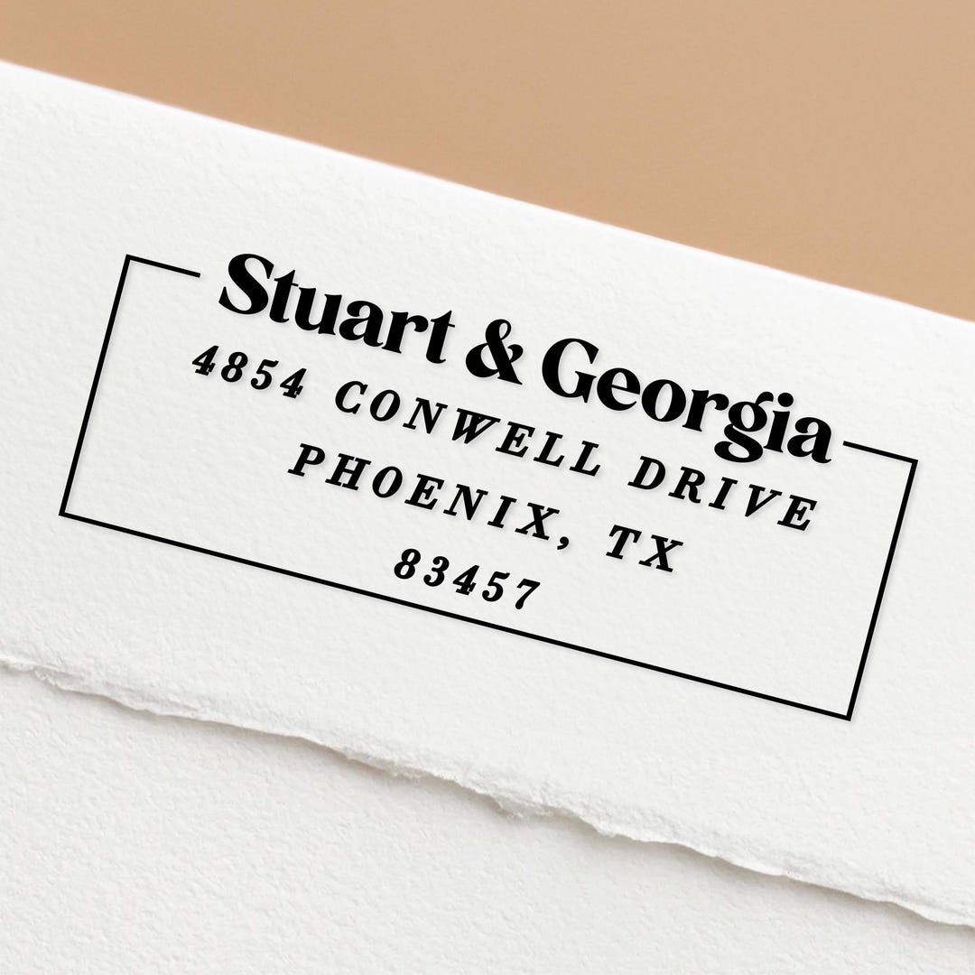Custom Return Address Stamp, Address Stamp, Self Inking & Wooden Stamp ...