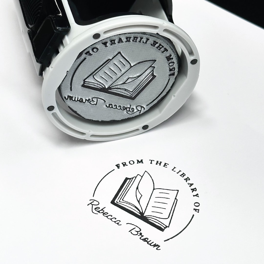 Custom Book Stamp, From the Library of Personalized Book Stamp, Custom ...