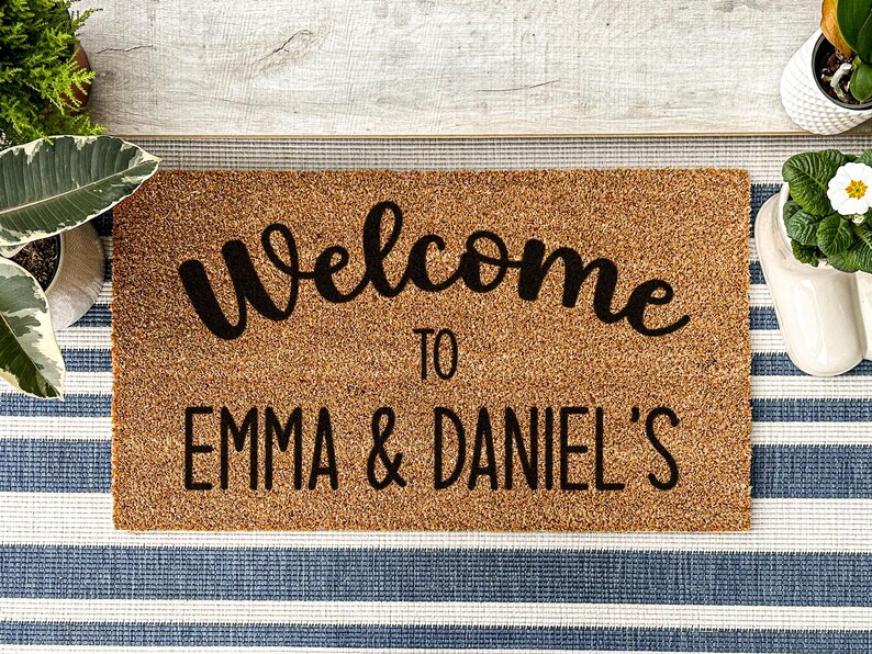 Natalie and Alex Roommate Mat | Custom Bestie Entryway Rug | Friend ...