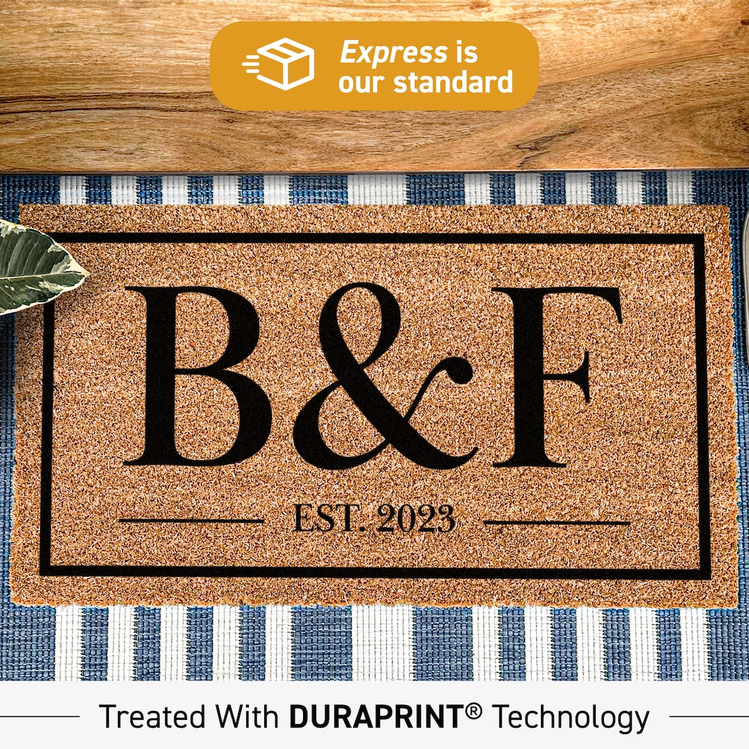 Personalized Doormat, Initial Doormat, Customized Initial Rug for ...