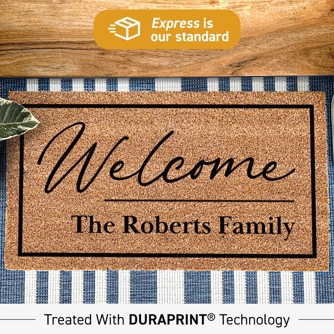 Custom Couple Family Name Doormat, Family Welcome Mat, Closing Gift ...