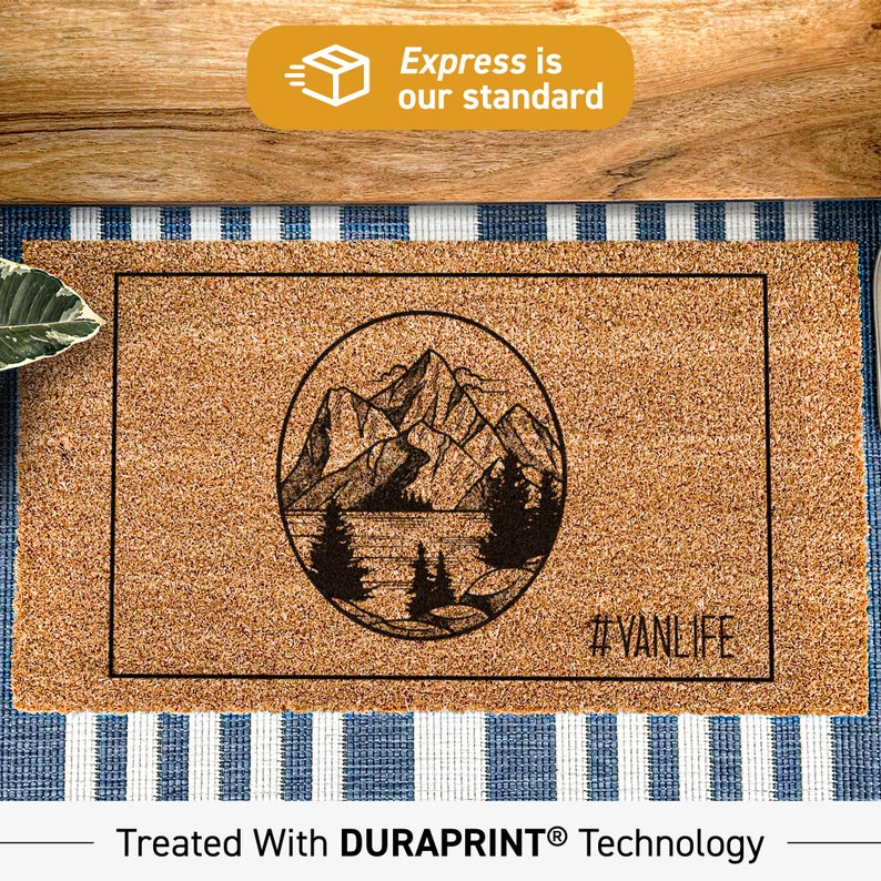 Van Life Campervan Door Mat, #vanlife, Personalized Camper Van Doormat ...