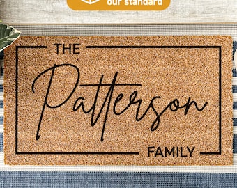 Custom Door Mat, Outdoor, Last Name Doormat, Front Door Decor ...