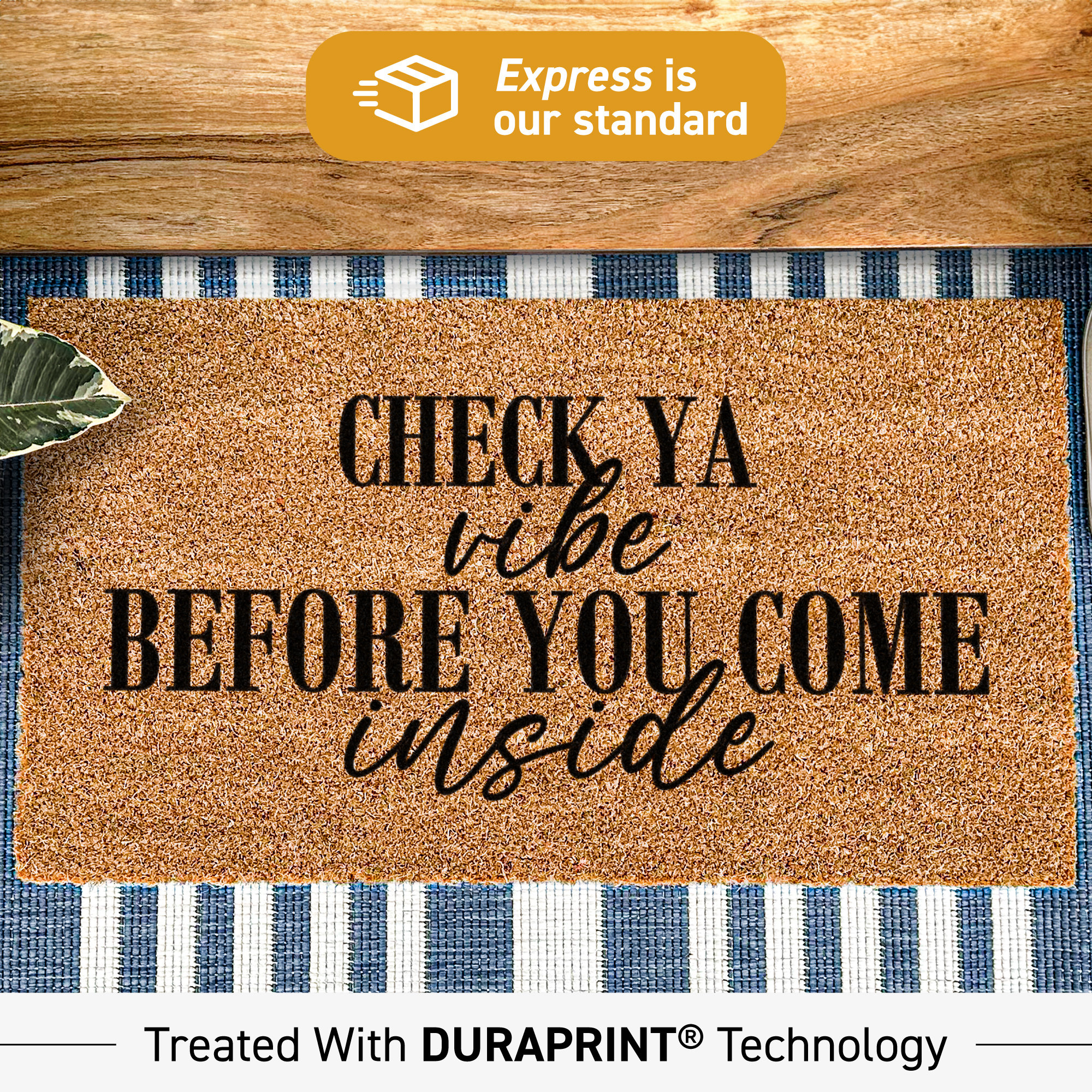 Funny Doormat, Check Ya Vibe Before You Come Inside, Custom Made Funny ...