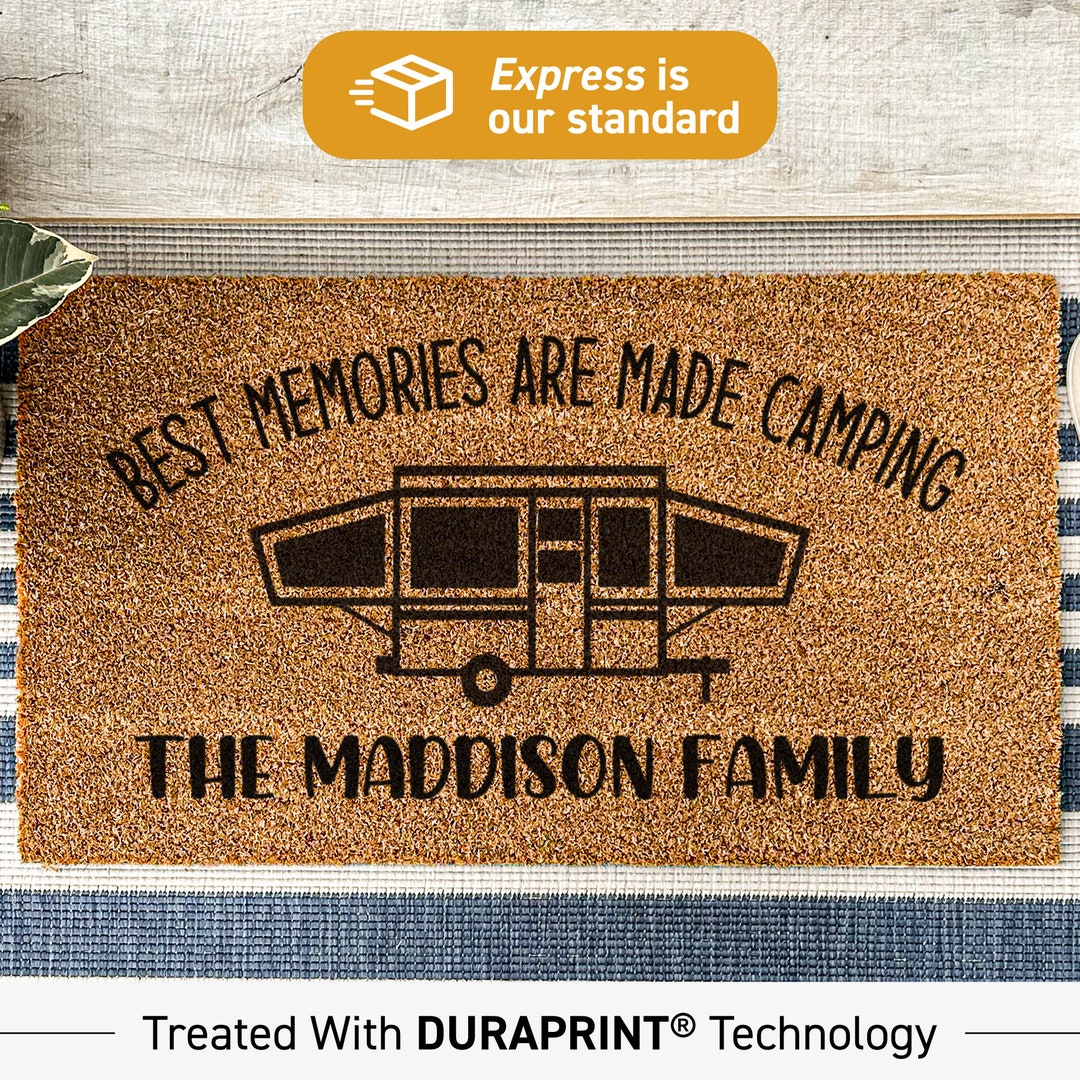 Best Memories Are Made Camping Personalised Camper Doormat ...