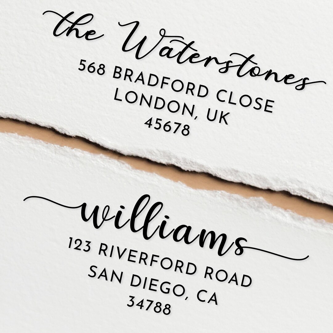 RETURN ADDRESS STAMP Self Inking, Wedding Address Stamp, Best Quality ...