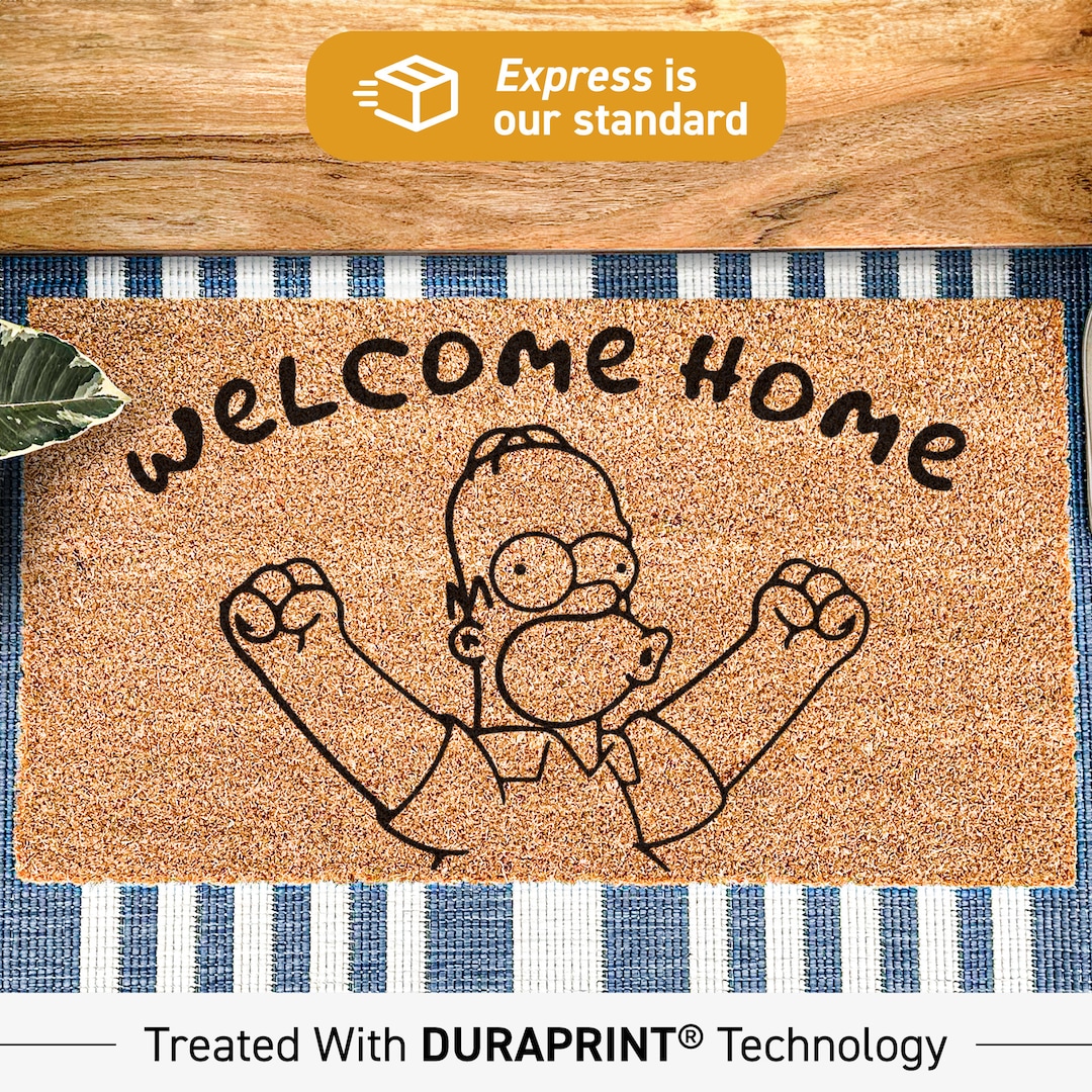 Welcome Home Simpson Doormat, Customizable Home Décor, Personalised ...