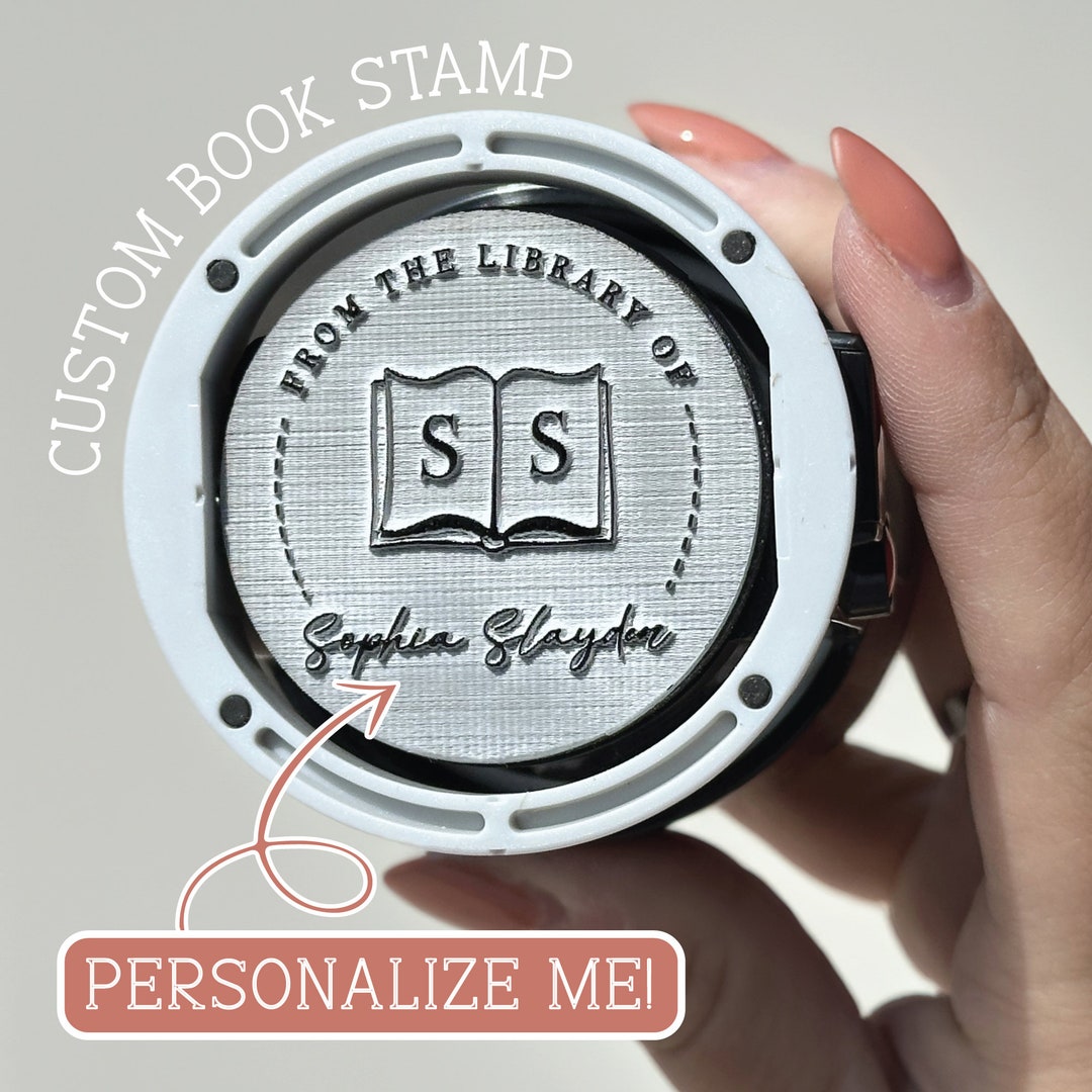 Personalized Self Inking Book Stamp, Book Stamp, Custom Book Stamp ...