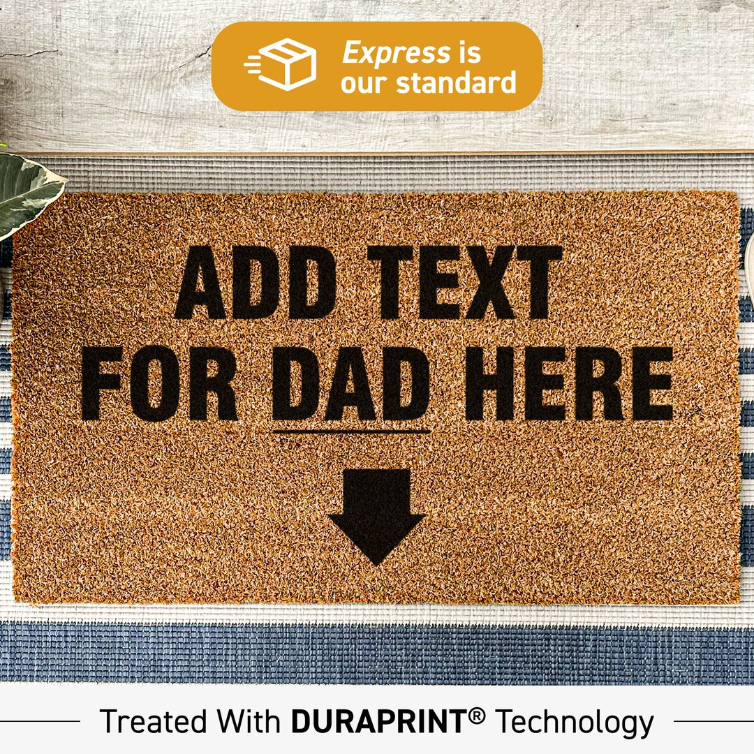 Fathers Day Custom Word Doormat, Personalized Doormat for Dad, Custom ...